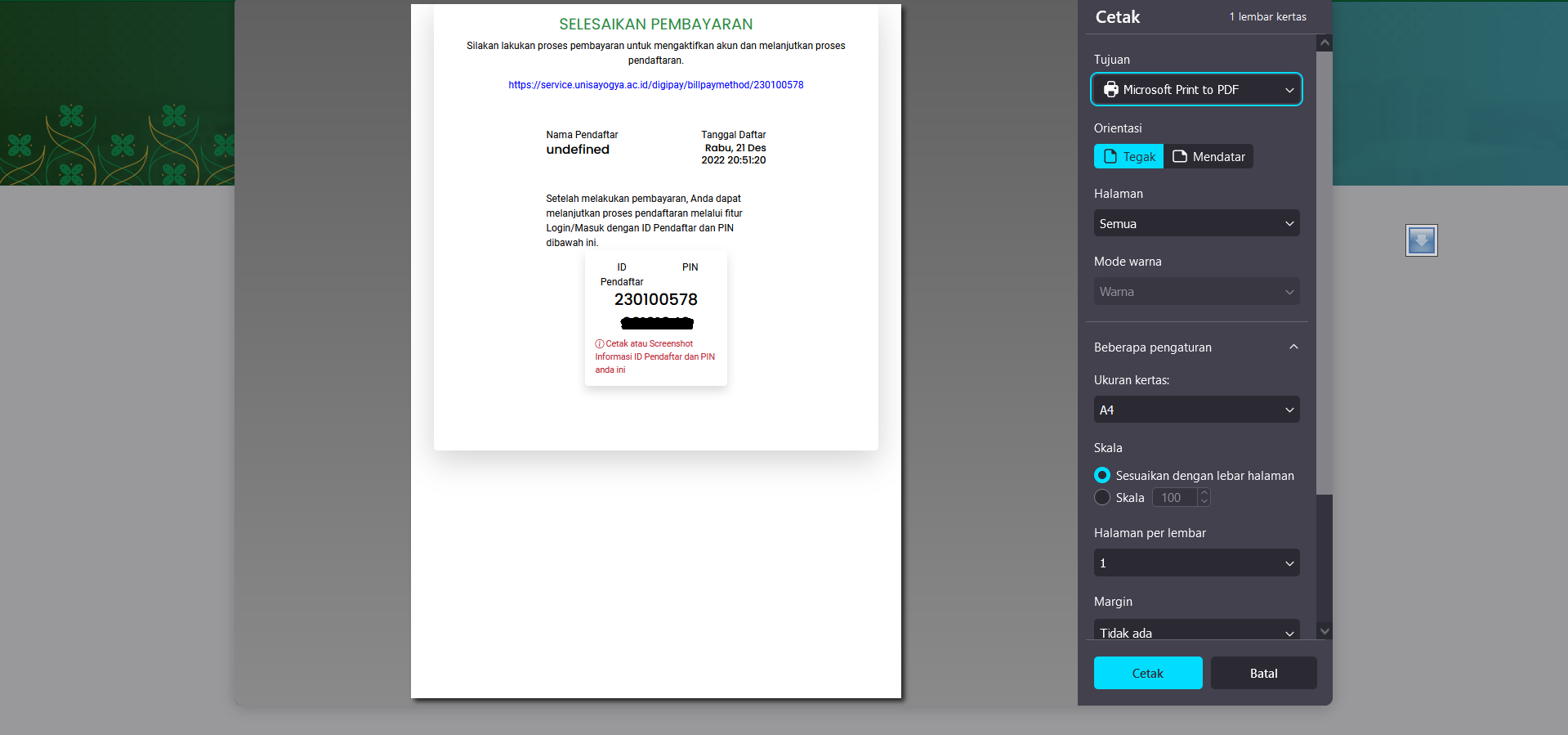 Versi Cetak Dengan CSS: Media Print – BPTSI Unisa Yogyakarta